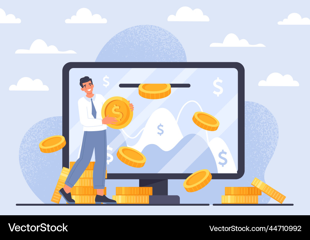 Investment or deposit Royalty Free Vector Image