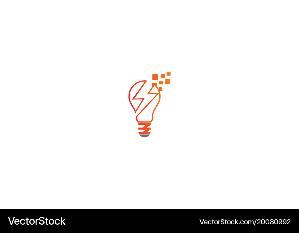 Lightbulb energy electric logo Royalty Free Vector Image