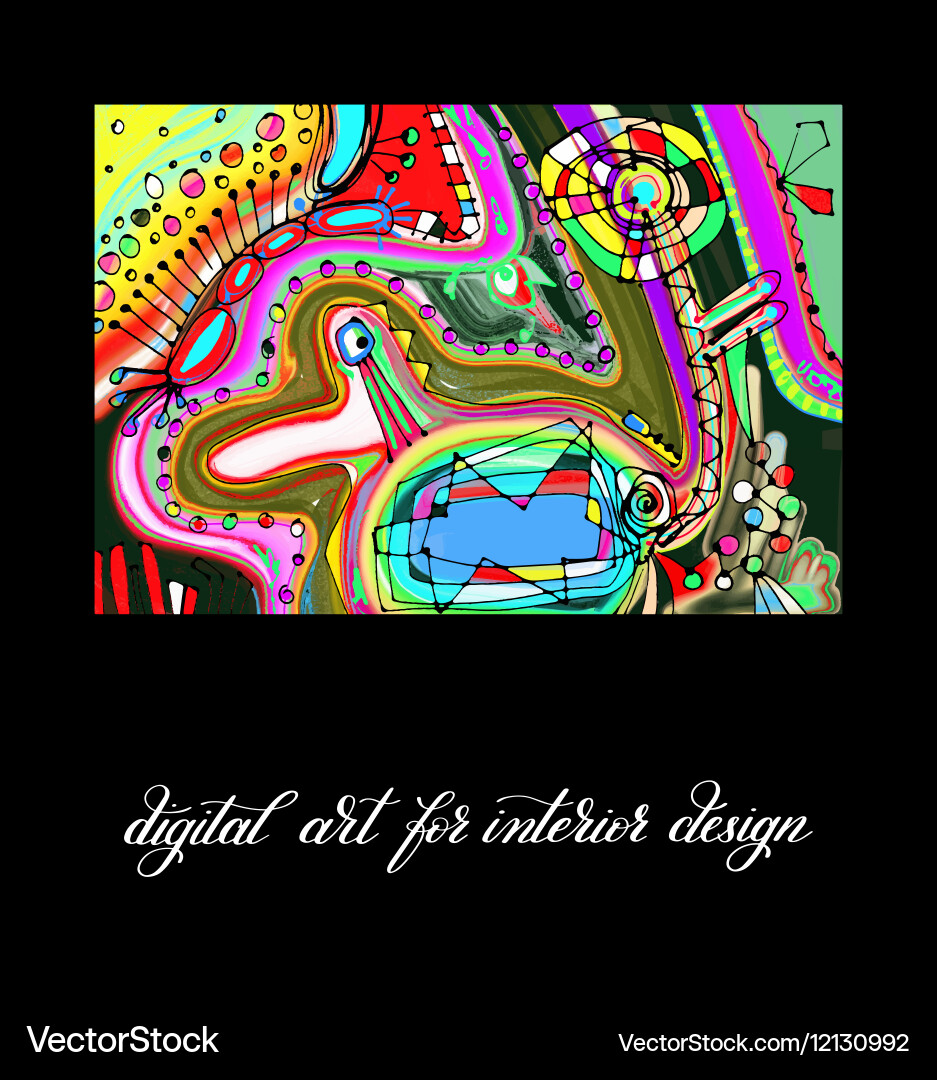 Original contemporary digital abstract painting Vector Image