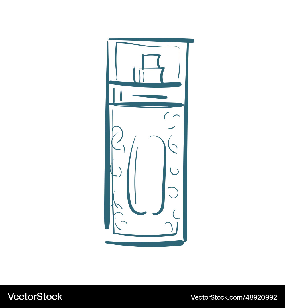 Perfume doodle isolated line art sketch hand drawn