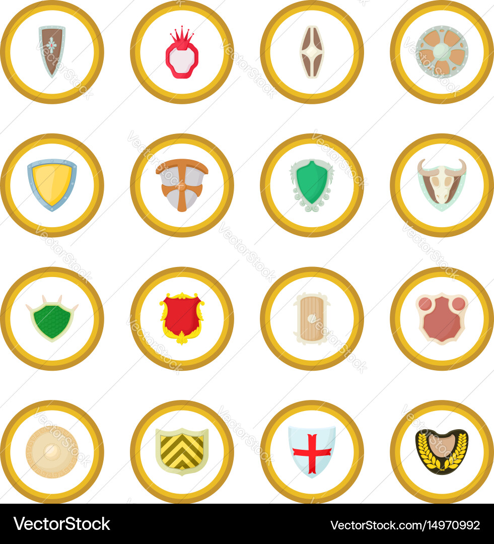 Shield icon circle Royalty Free Vector Image - VectorStock