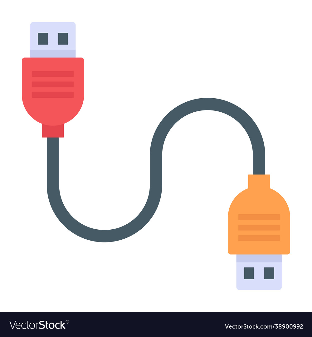 Usb cable Royalty Free Vector Image - VectorStock
