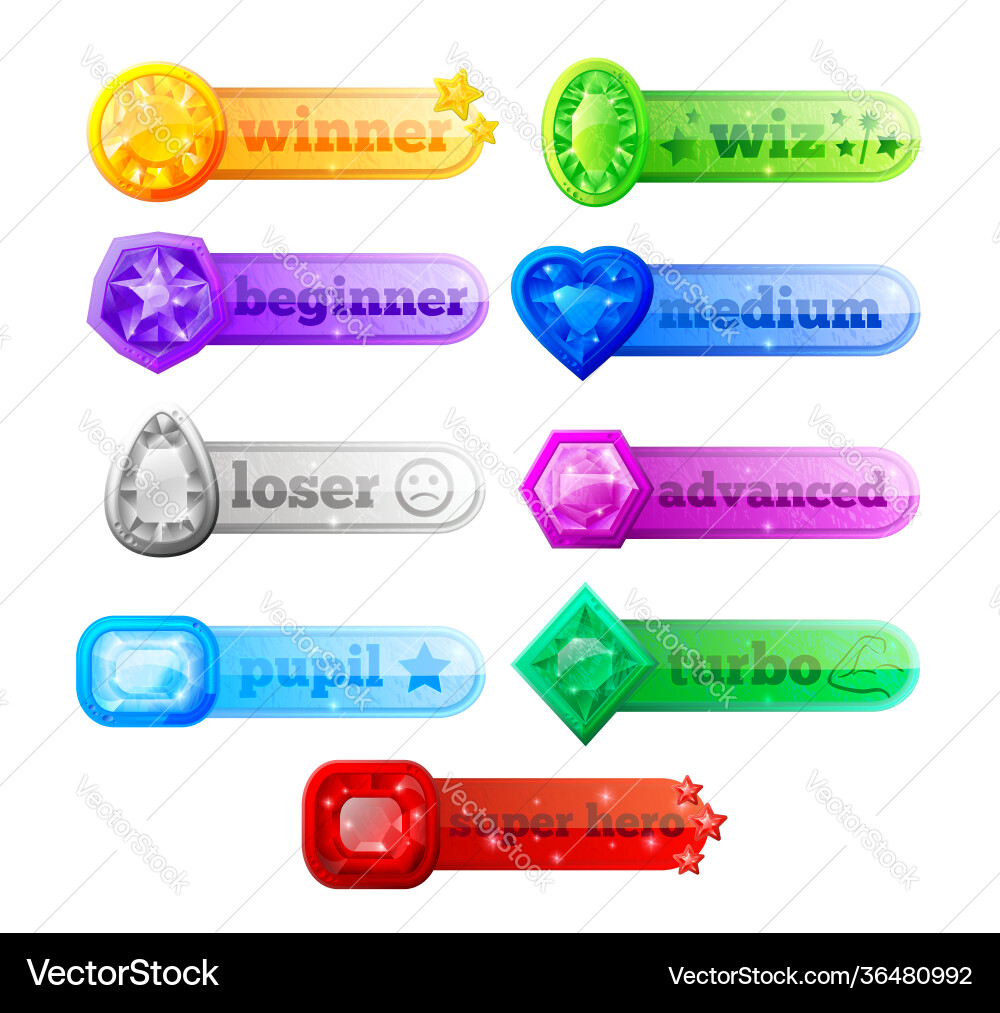 Web game assets Royalty Free Vector Image - VectorStock