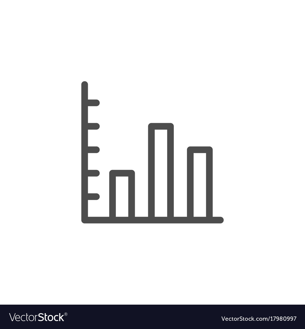 Bar chart line icon Royalty Free Vector Image - VectorStock