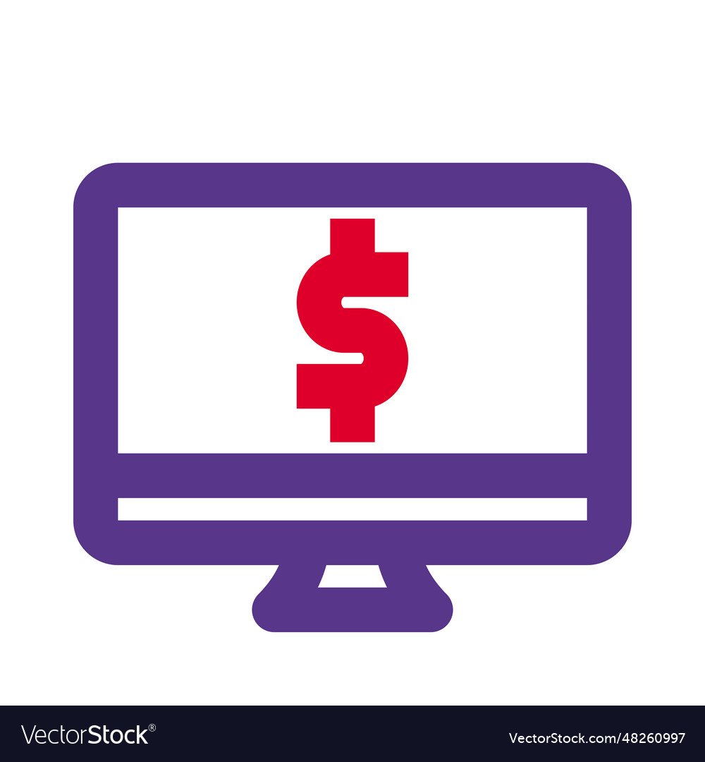 Billing receipt made through computer Royalty Free Vector