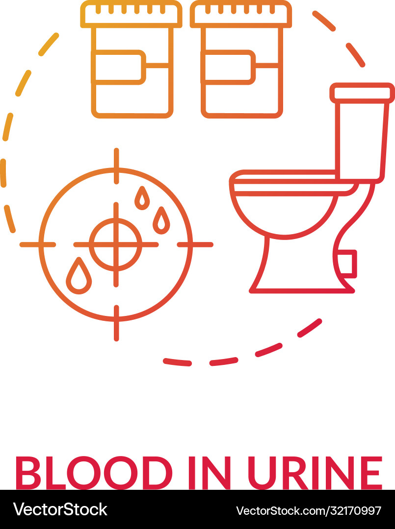 Blood in urine concept icon Royalty Free Vector Image