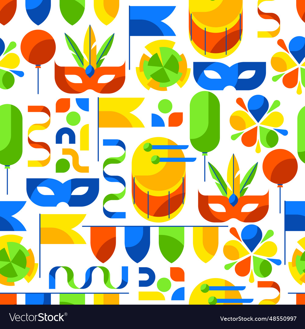 Carnival party pattern mardi gras Royalty Free Vector Image