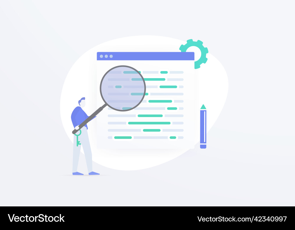 Keyword research and analysis for seo website Vector Image