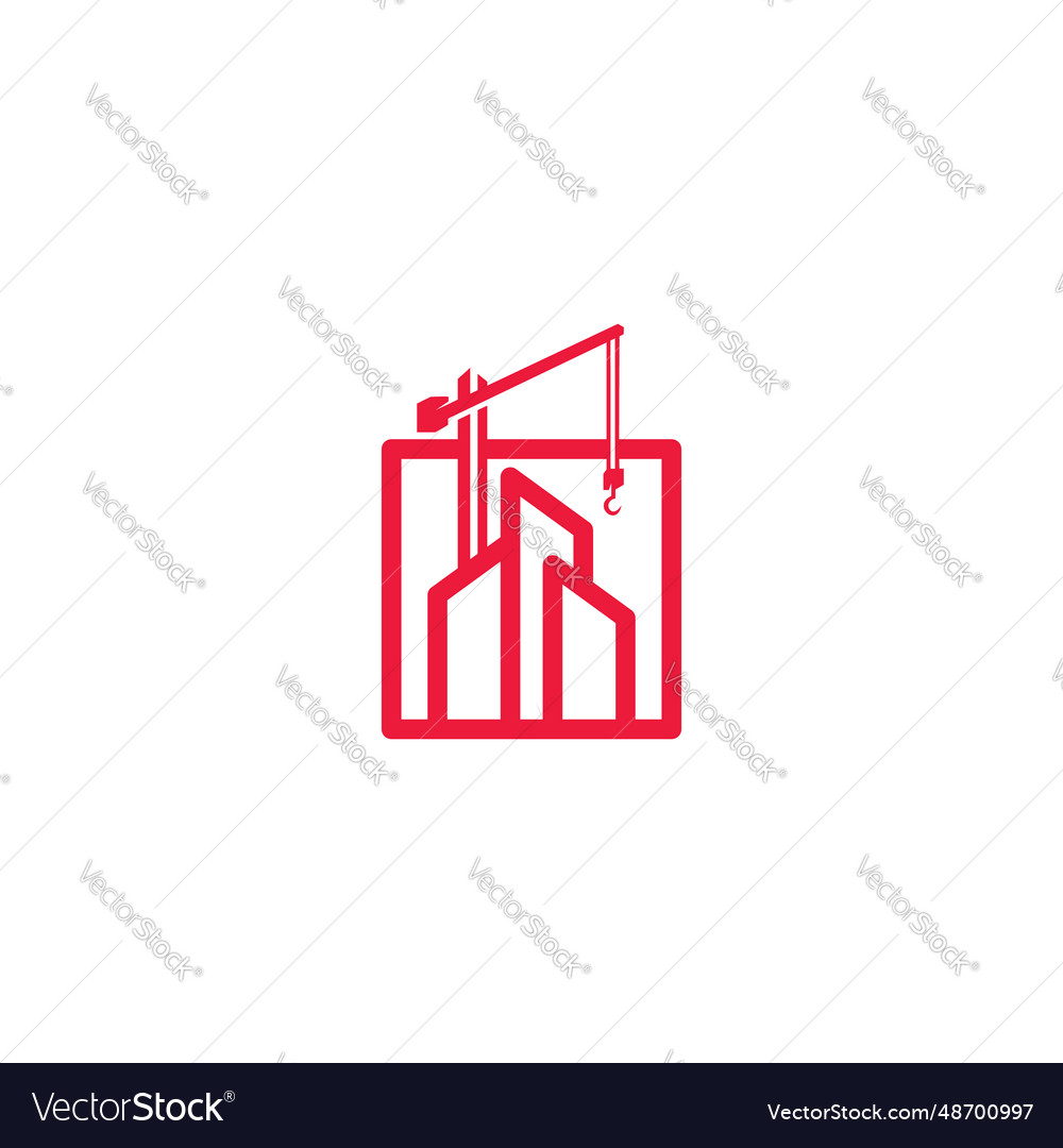 Logo building technology Royalty Free Vector Image