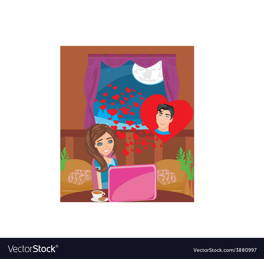 Love in web Royalty Free Vector Image - VectorStock