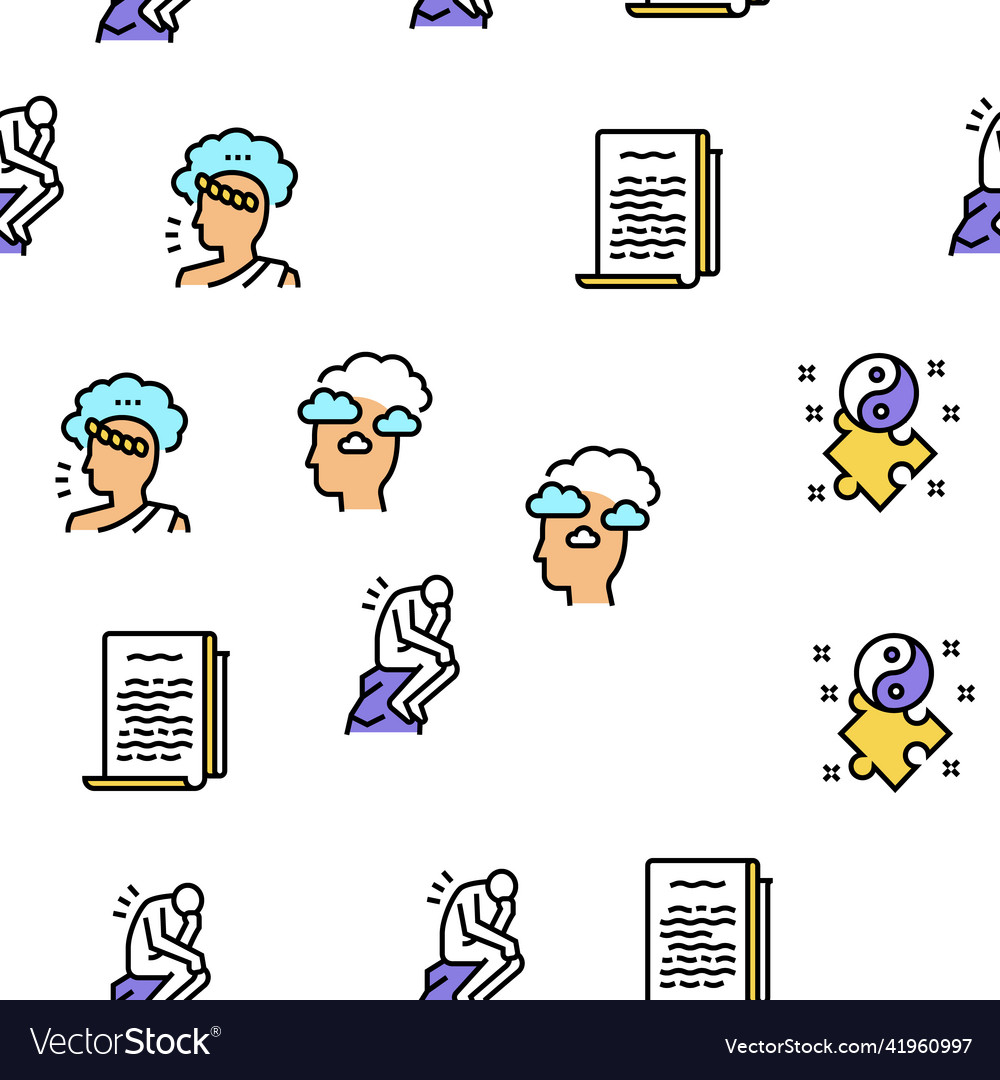 Philosophy science seamless pattern Royalty Free Vector