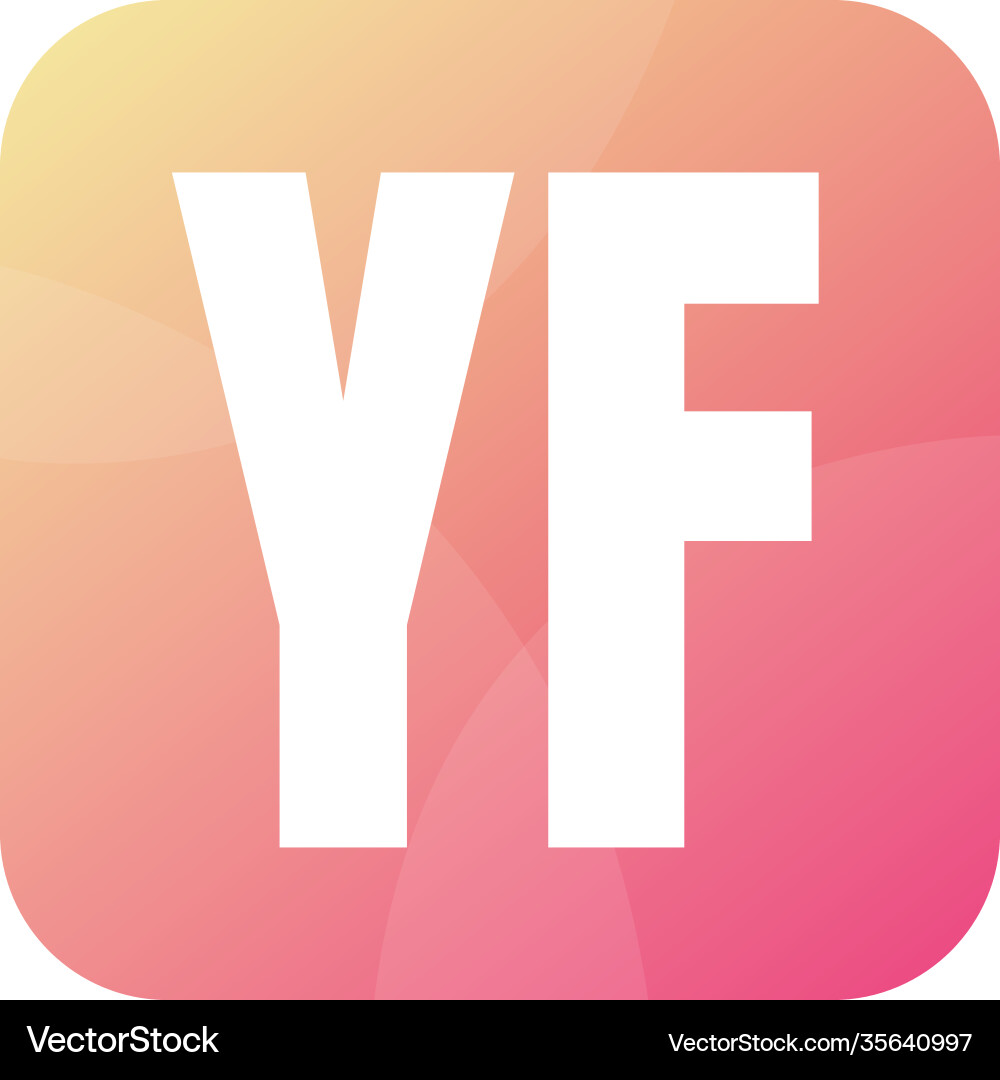 Yf letter logo design with simple style Royalty Free Vector