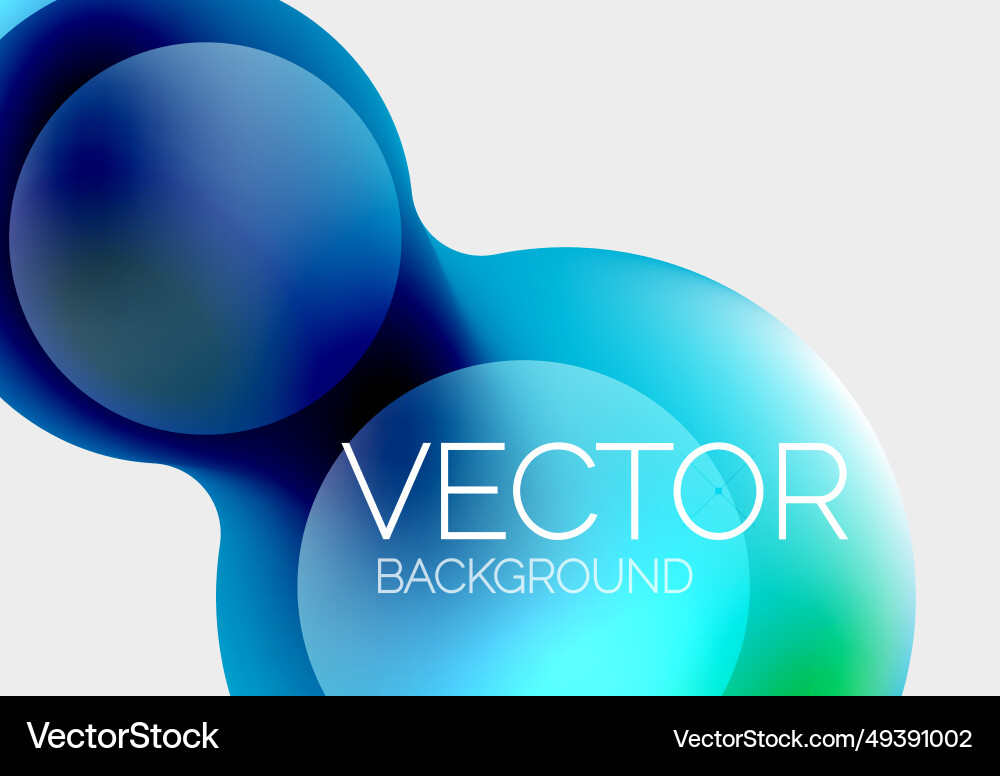 Beautiful flowing round shapes and circles Vector Image