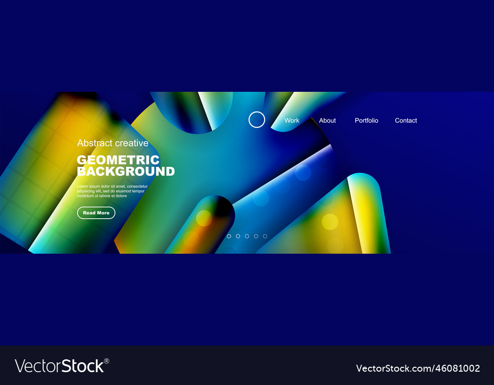 Bright glossy overlapping geometric shapes Vector Image