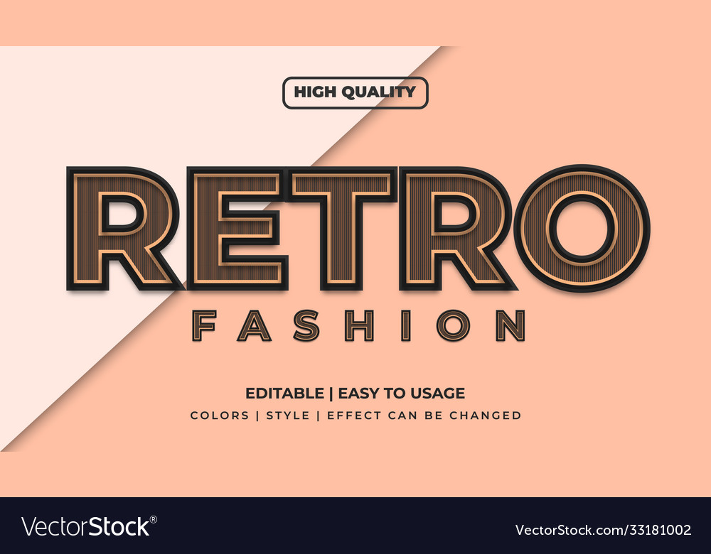 Editable text style effect typography template Vector Image