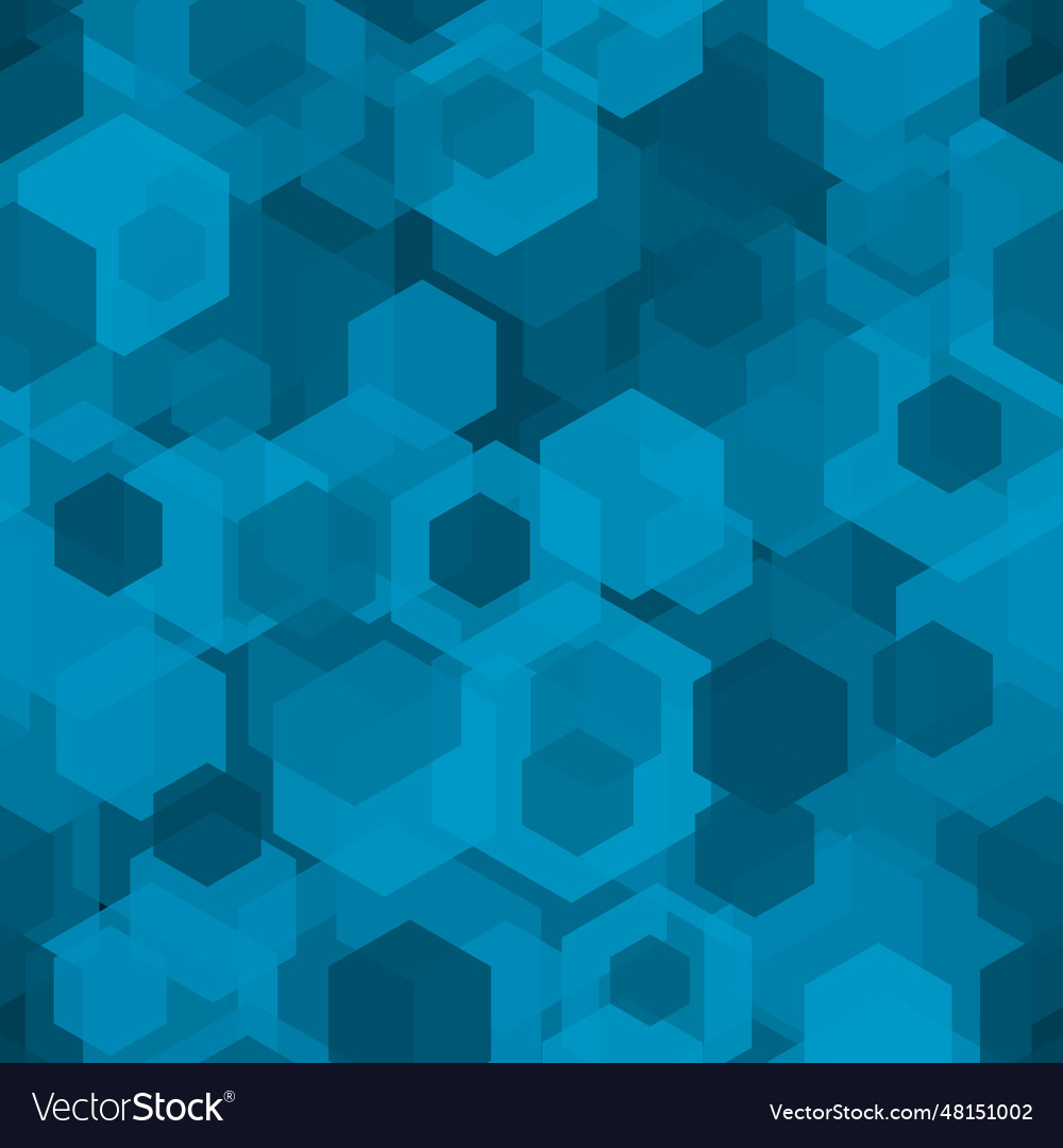 Honeycomb seamless pattern repeated overlap Vector Image