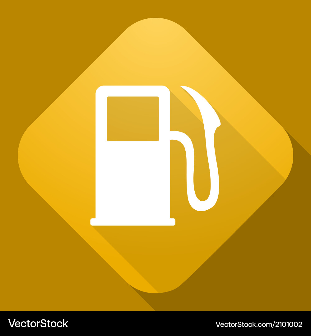 Icon of fuel indicator with a long shadow Vector Image