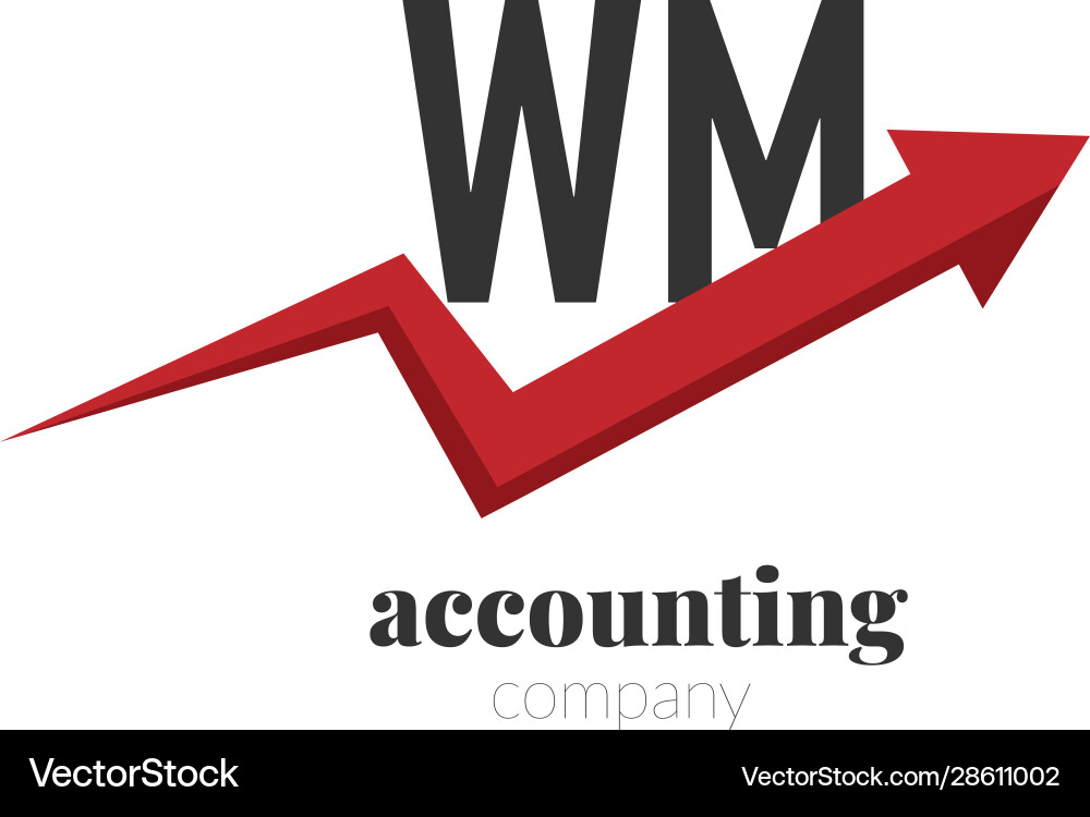 Initial letter wm creative finance - money Vector Image
