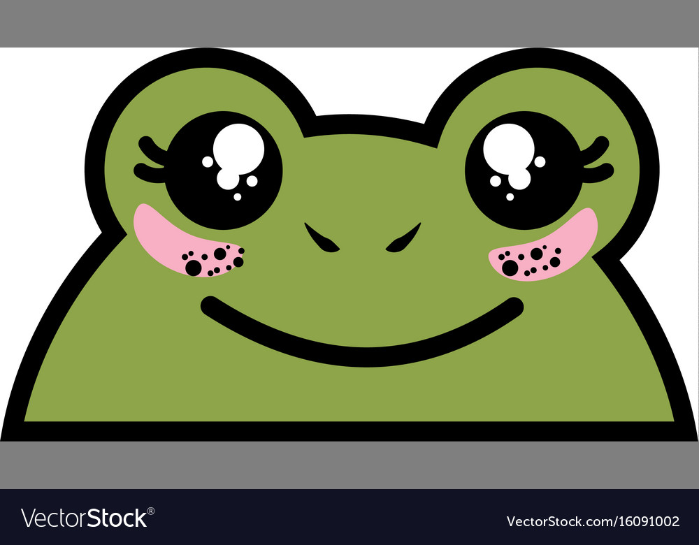 Isolated cute toad face Royalty Free Vector Image