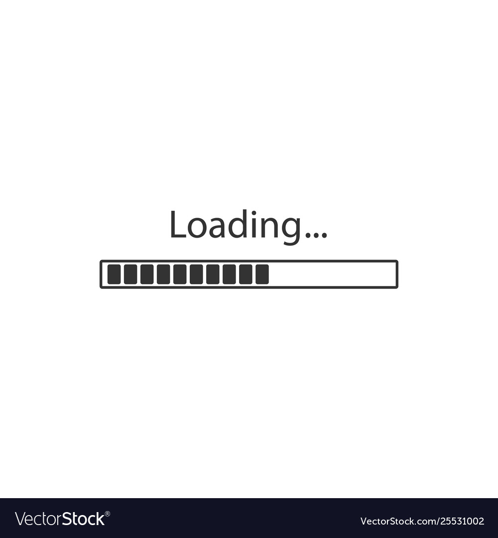 Loading icon isolated progress bar icon flat Vector Image