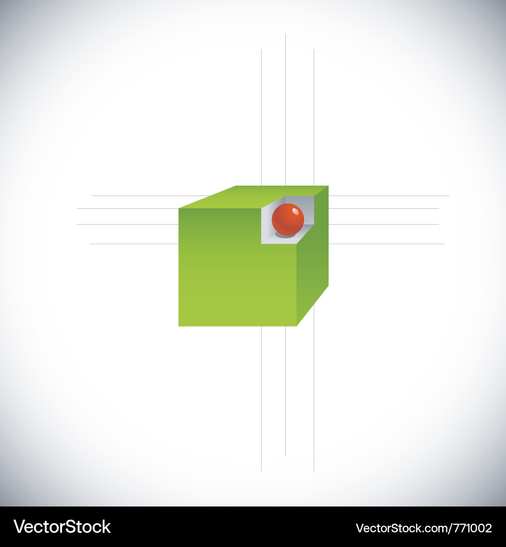 Modern cube Royalty Free Vector Image - VectorStock