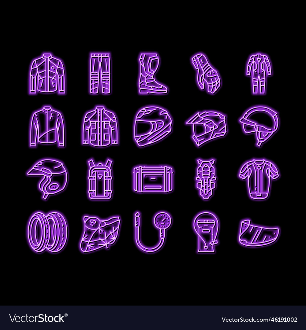 Motorcycle bike motor sport neon glow icon Vector Image Motorcycle bike motor sport neon glow icon Vector Image