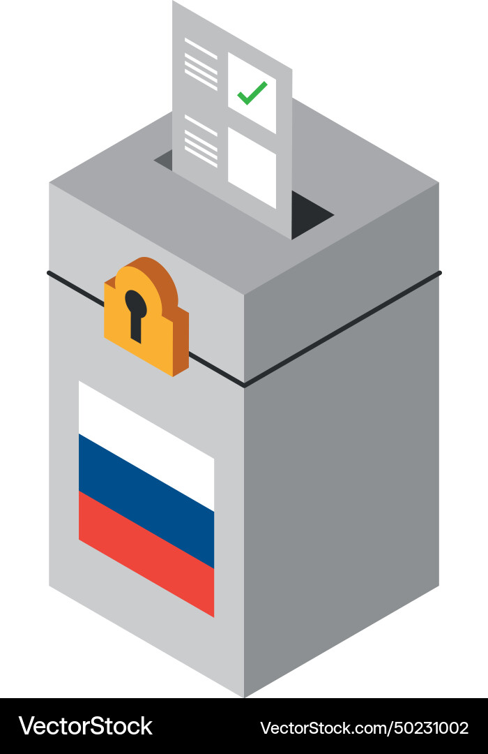 Russia elections day ballot Royalty Free Vector Image