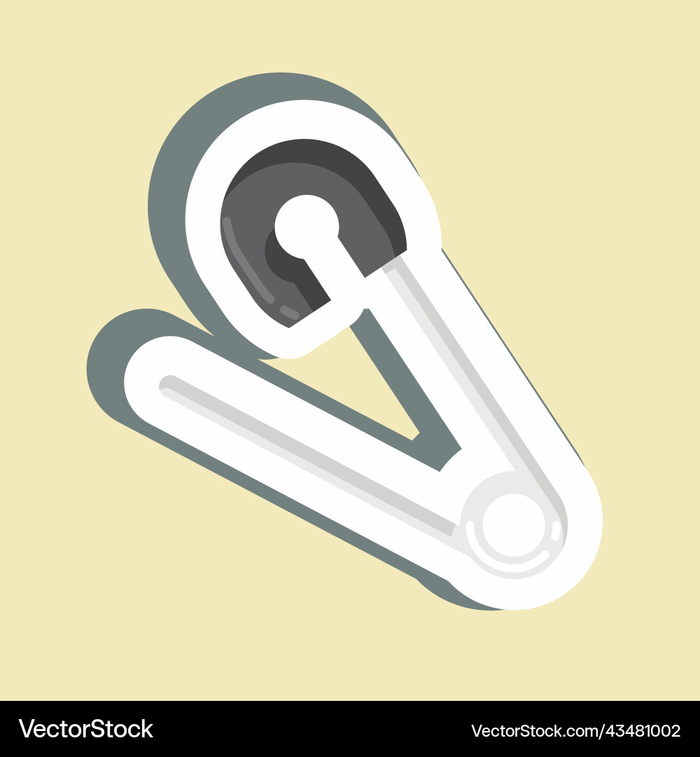 Sticker safety pin suitable for education symbol Vector Image