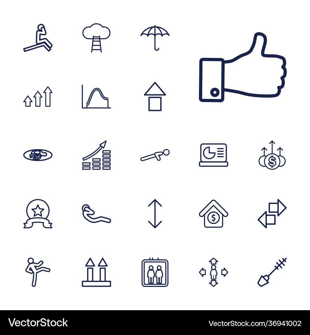 Up icons Royalty Free Vector Image - VectorStock