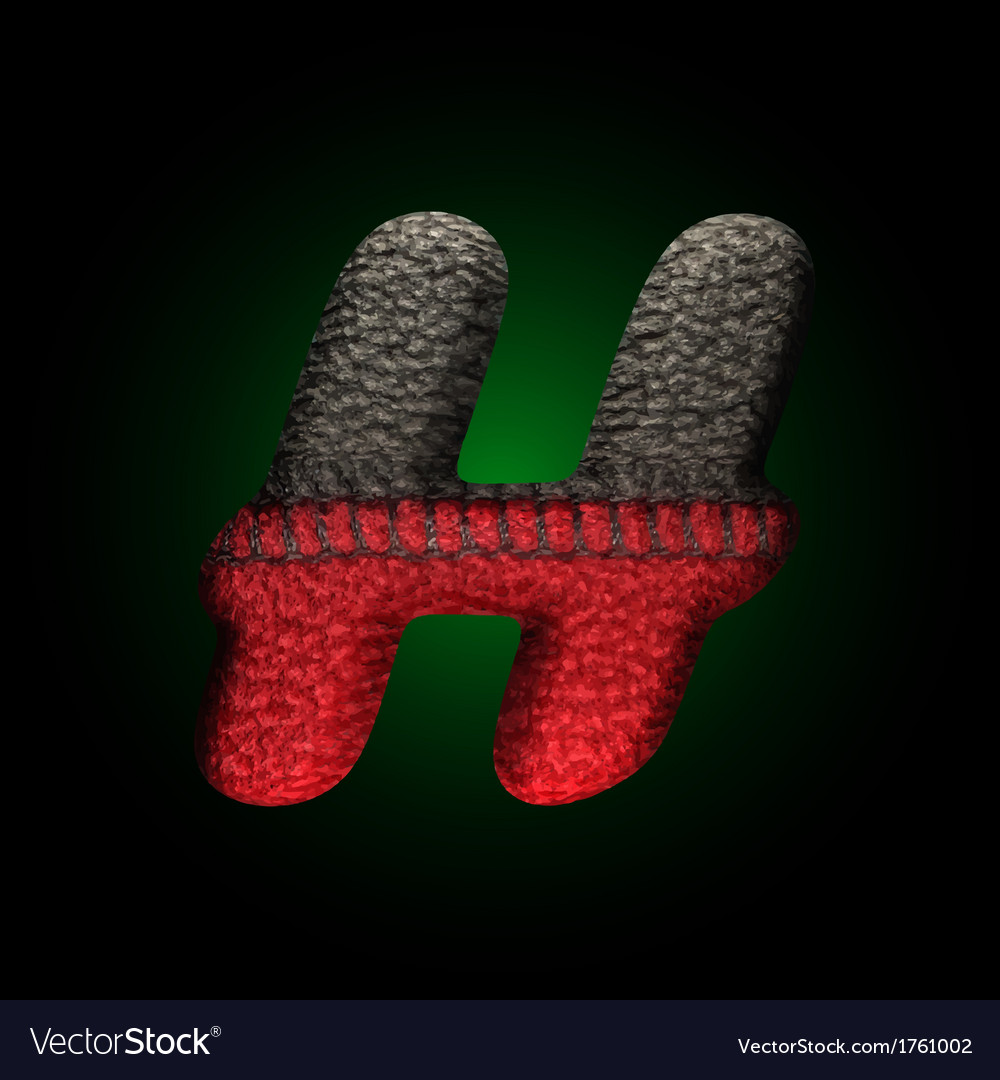 Wool letter Royalty Free Vector Image - VectorStock