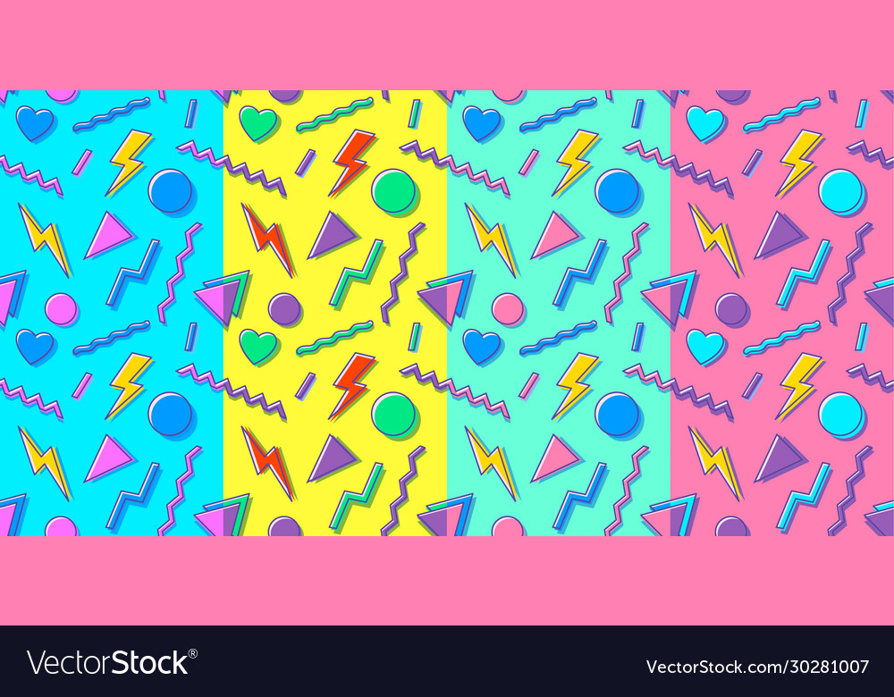 90s seamless pattern Royalty Free Vector Image