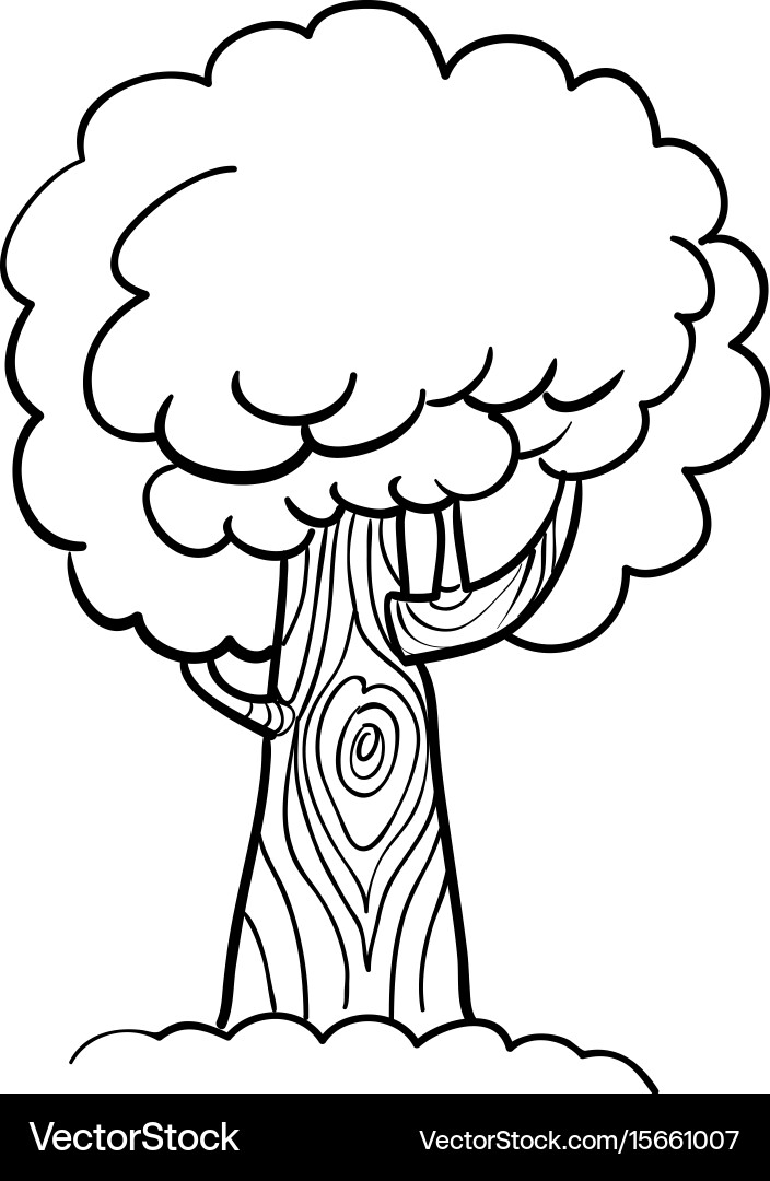 Cartoon image of tree icon tree symbol Royalty Free Vector