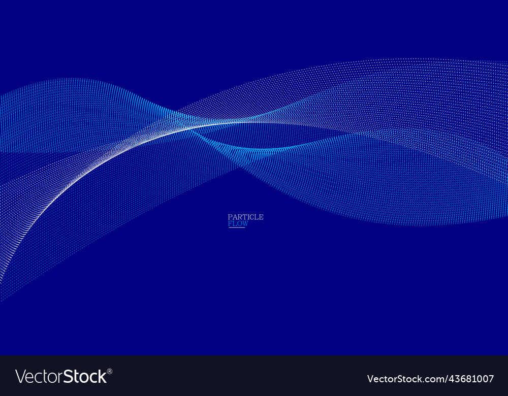 Dark blue airy particles flow design abstract Vector Image Dark blue airy particles flow design abstract Vector Image