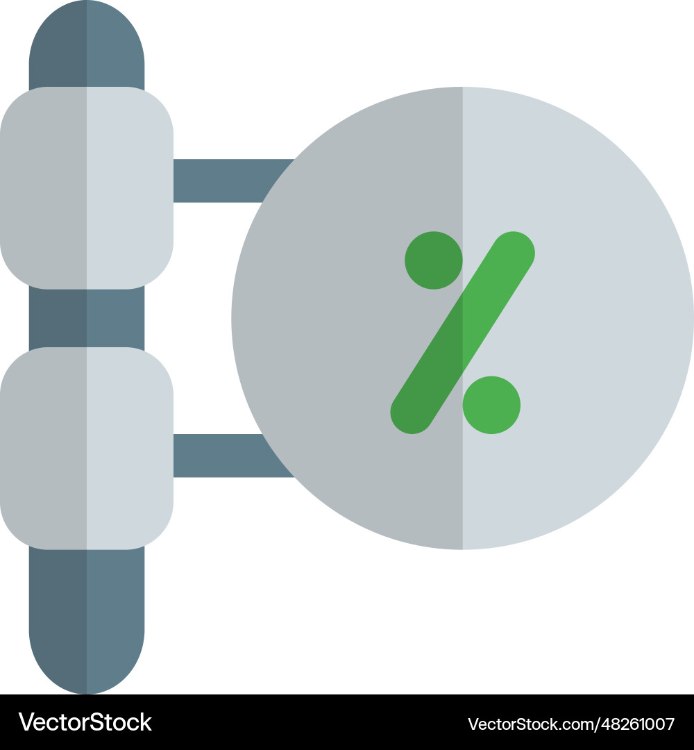 Discount signboard placed on various departments Vector Image