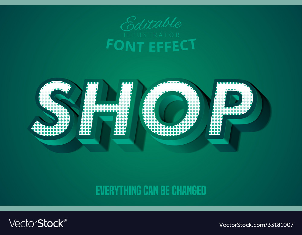 Editable text style effect typography template Vector Image