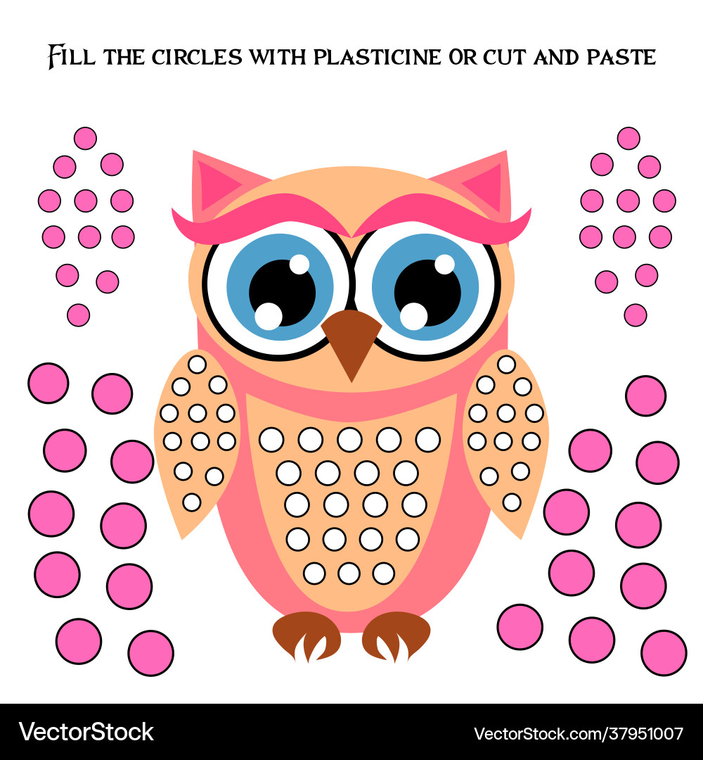 Educational paper game for preschoolers Royalty Free Vector