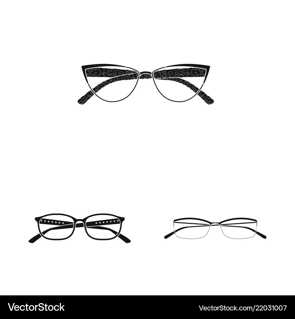 Glasses and frame logo Royalty Free Vector Image