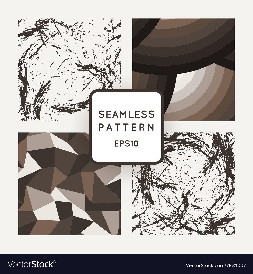 Set of seamless patterns of polygons Royalty Free Vector