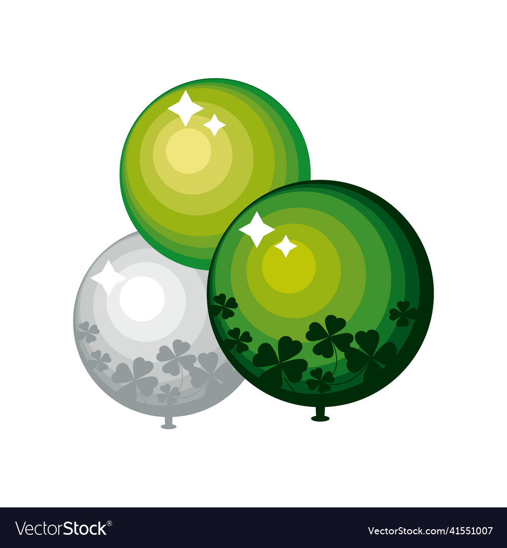 St patricks day balloons Royalty Free Vector Image