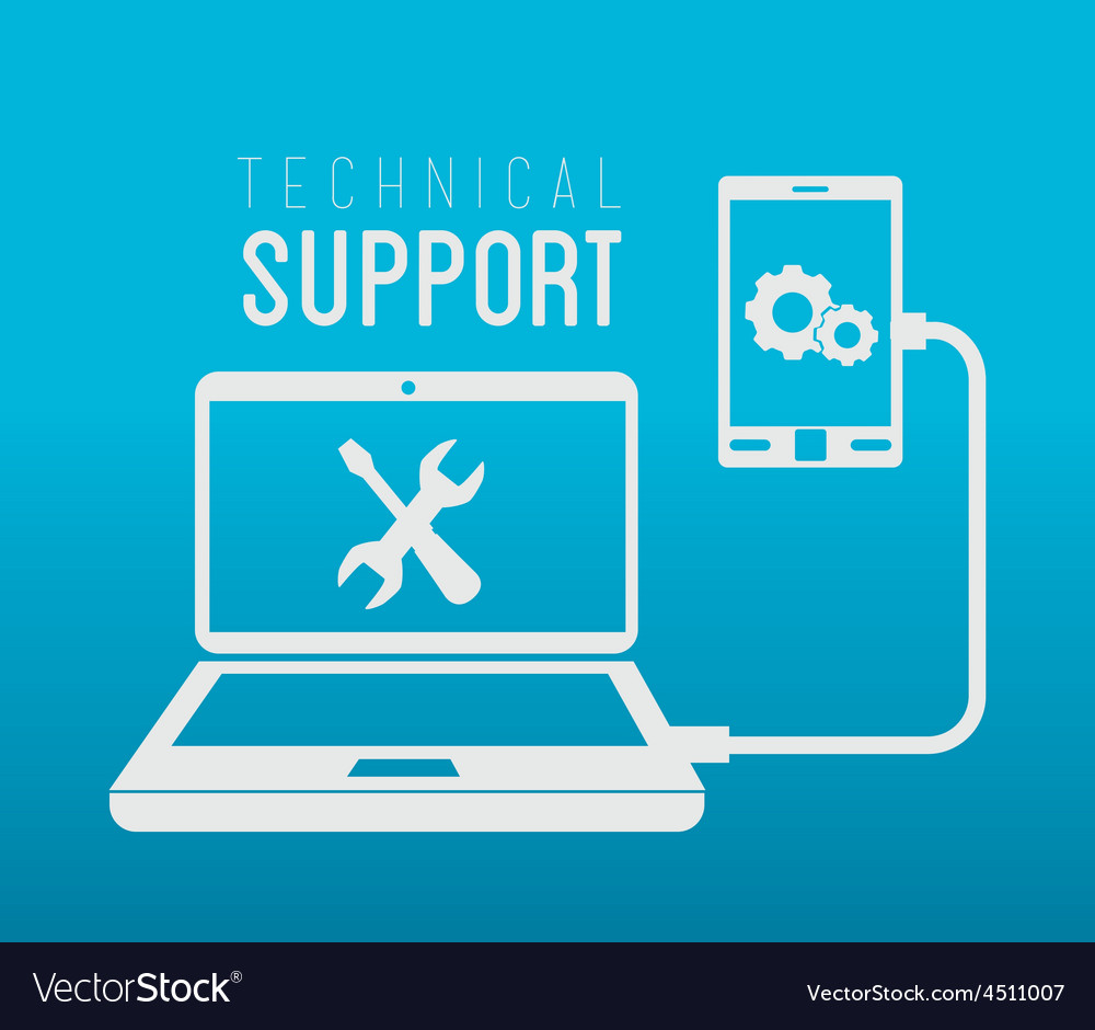 Technical support design Royalty Free Vector Image