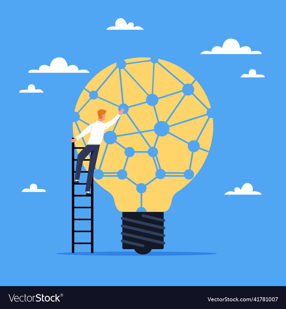 Technological ideas creating technologies man Vector Image