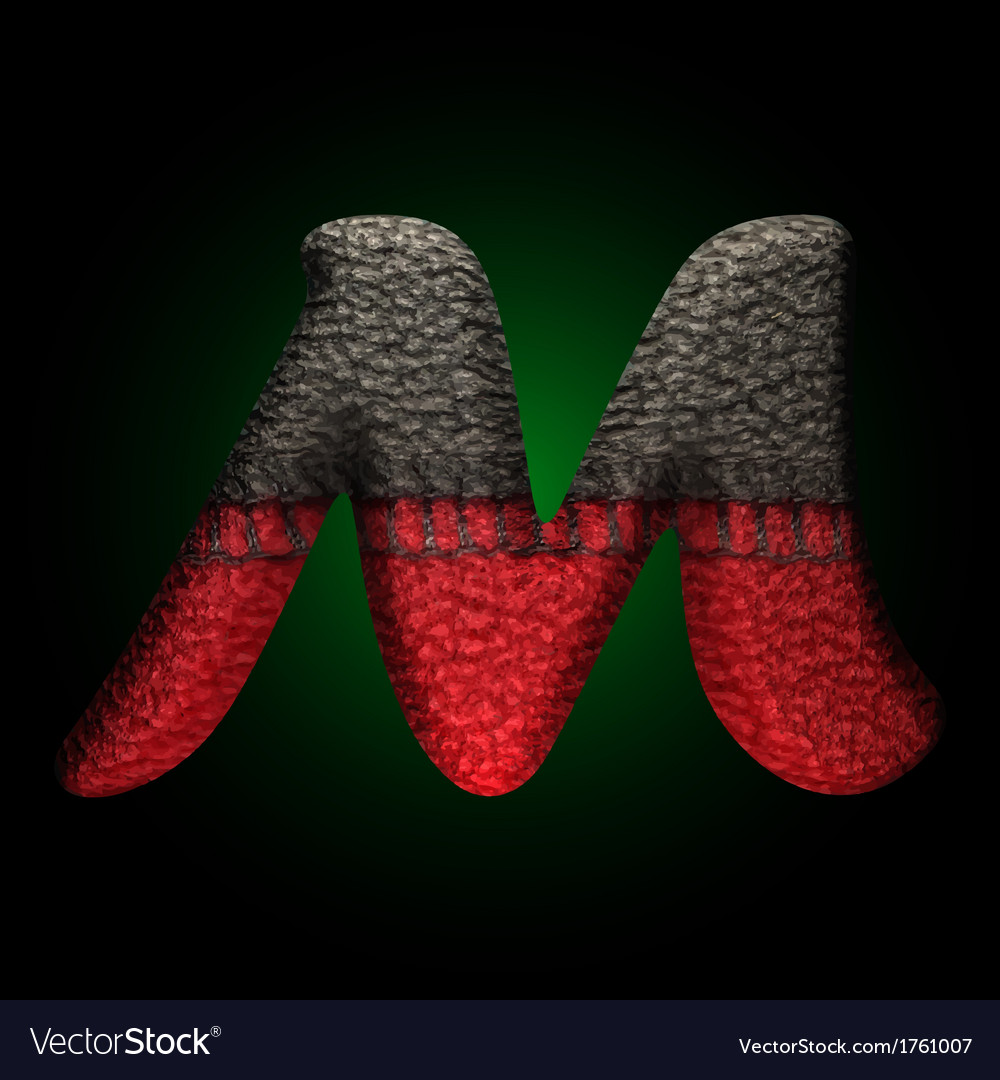 Wool letter Royalty Free Vector Image - VectorStock