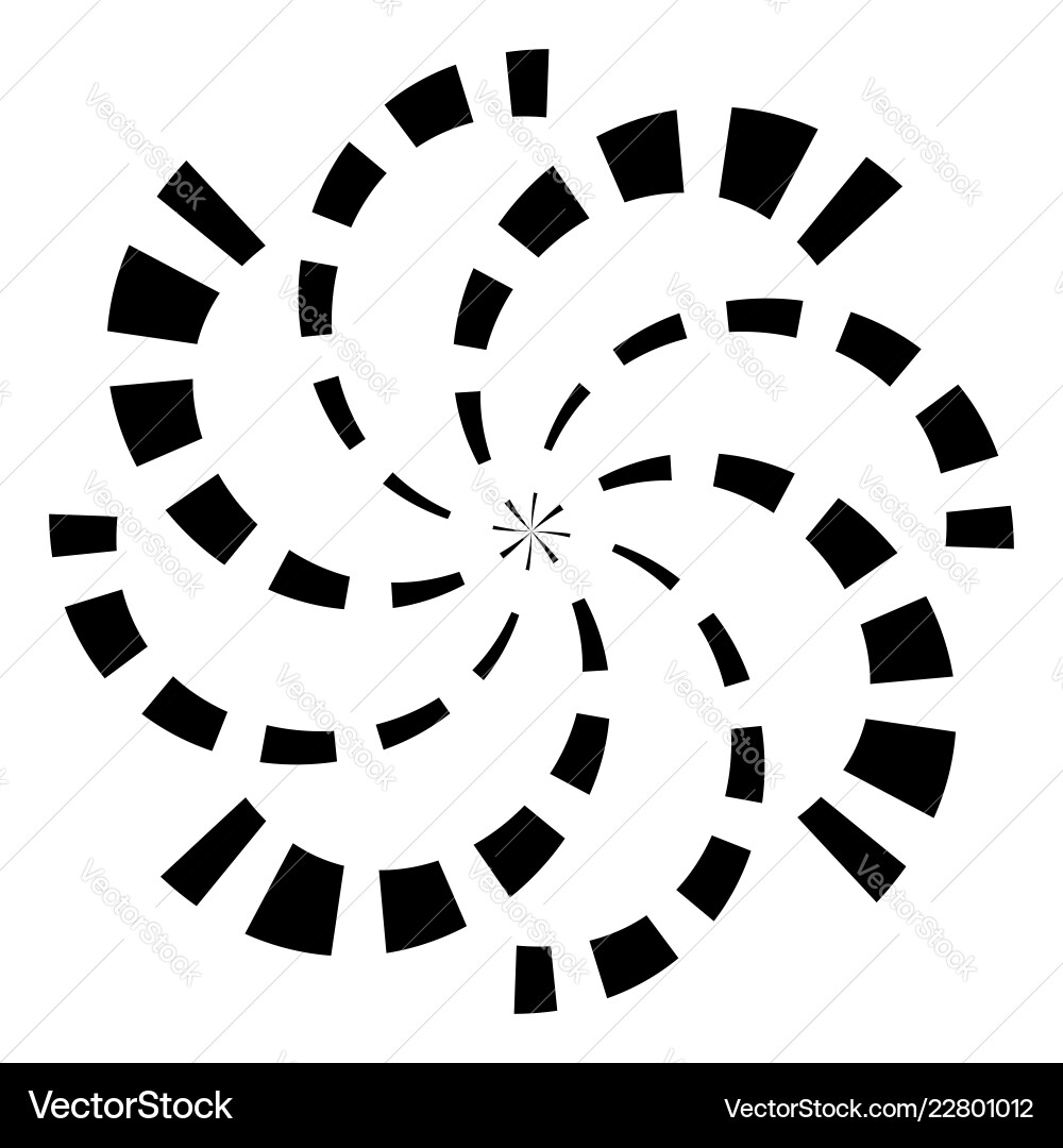 Abstract spirally shape motif twirling curved Vector Image