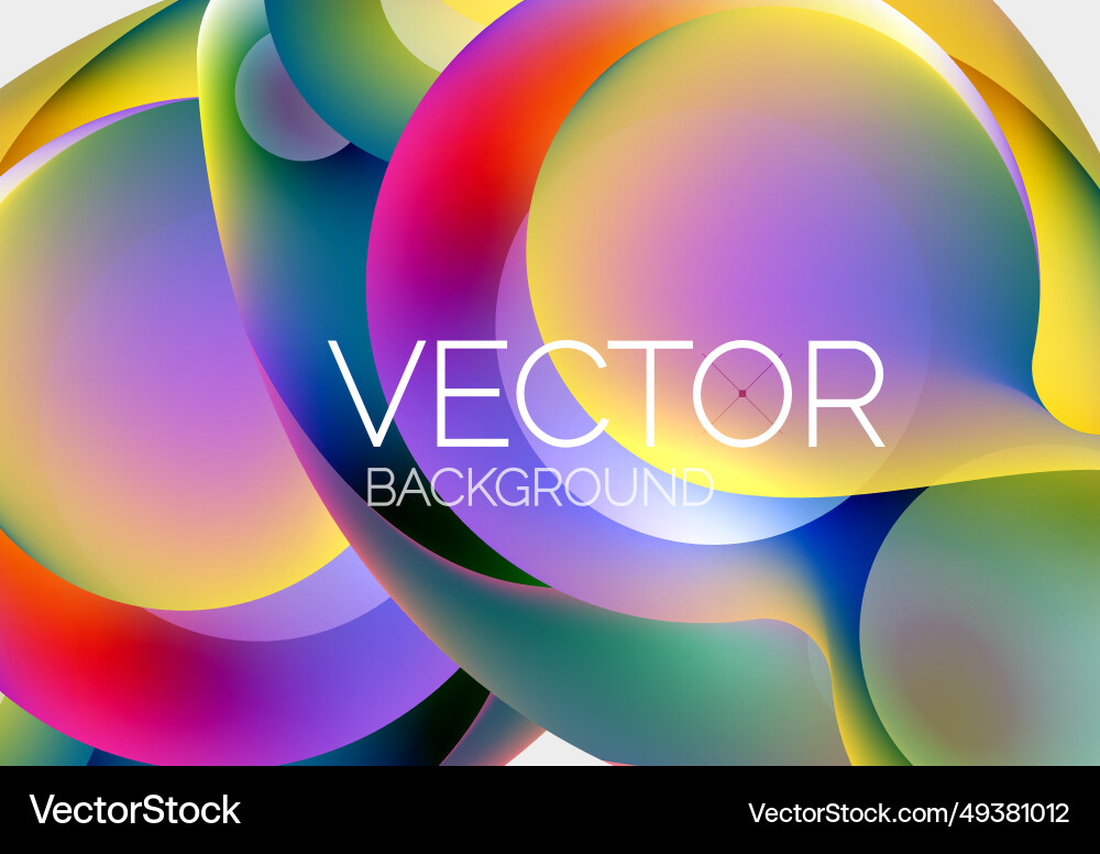 Beautiful flowing round shapes and circles Vector Image