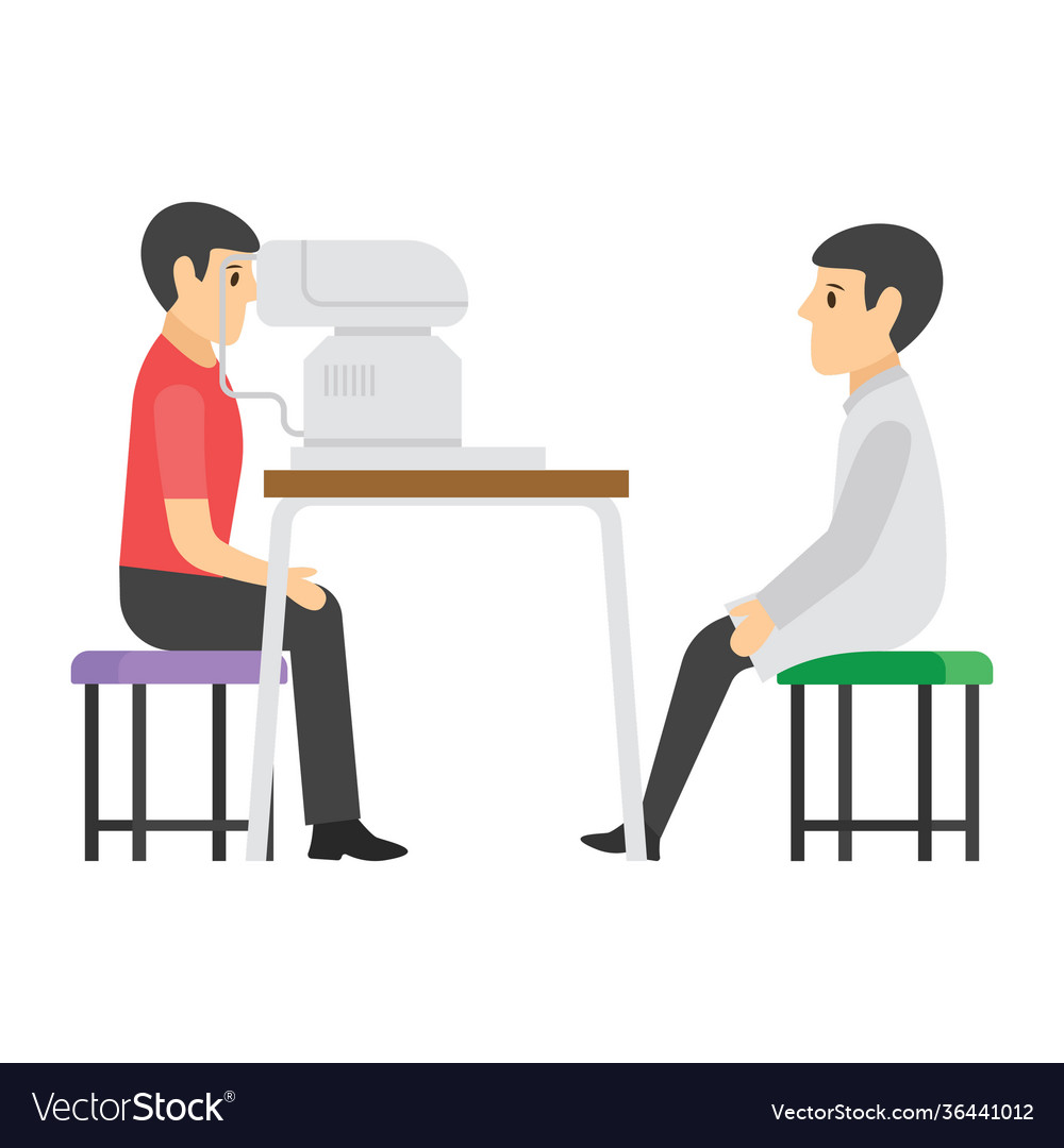 Eye test machine Royalty Free Vector Image - VectorStock