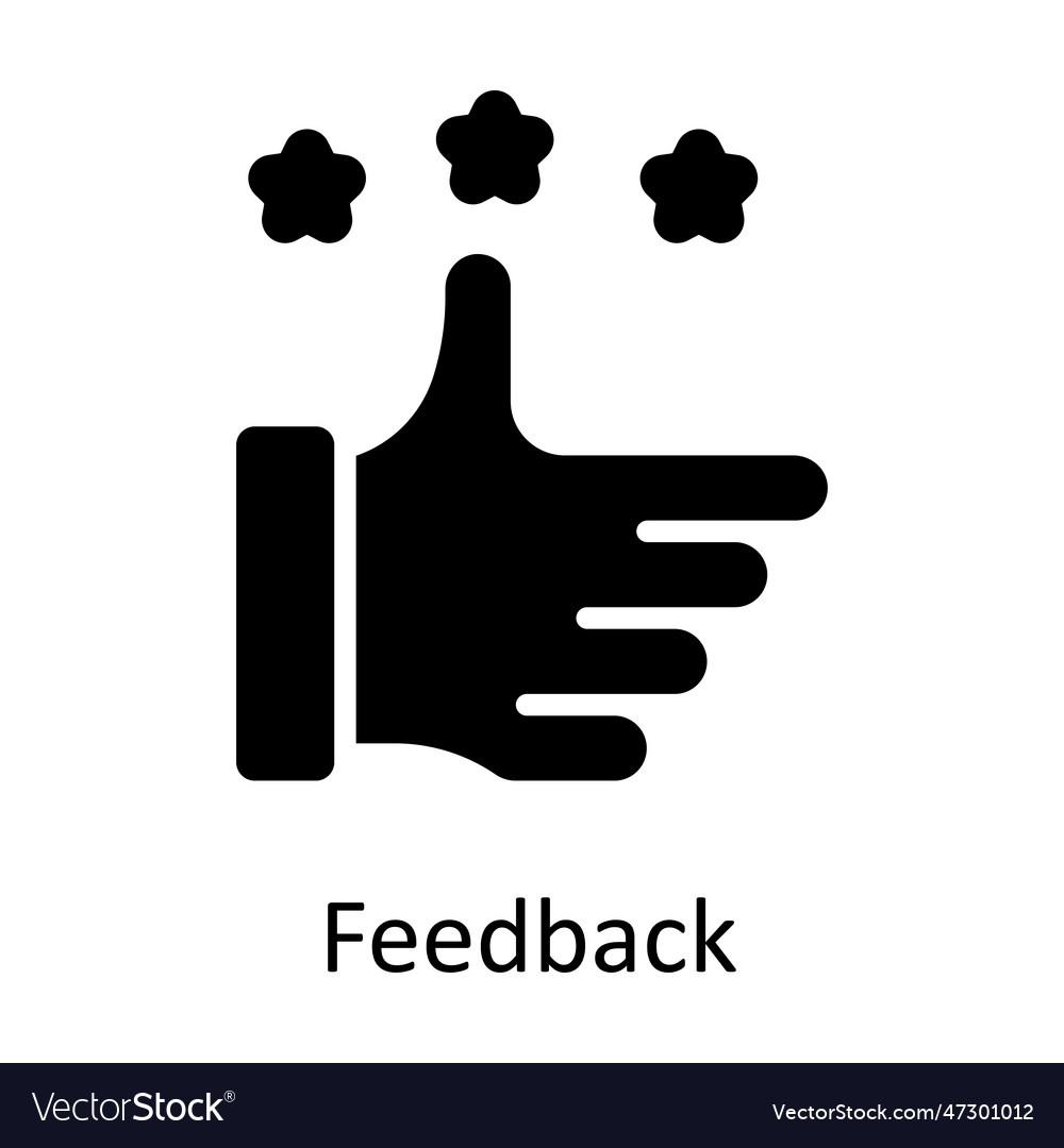 Feedback solid icon design Royalty Free Vector Image