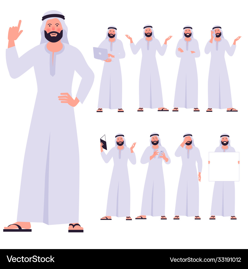Flat design young man characters Royalty Free Vector Image