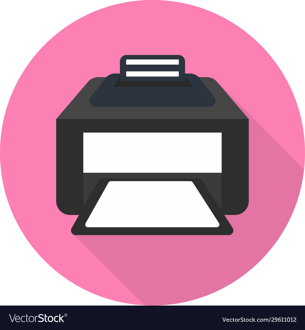 Flat printer icon Royalty Free Vector Image - VectorStock