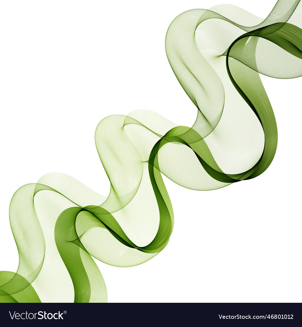 Green wave pattern colorful modern wave abstract Vector Image