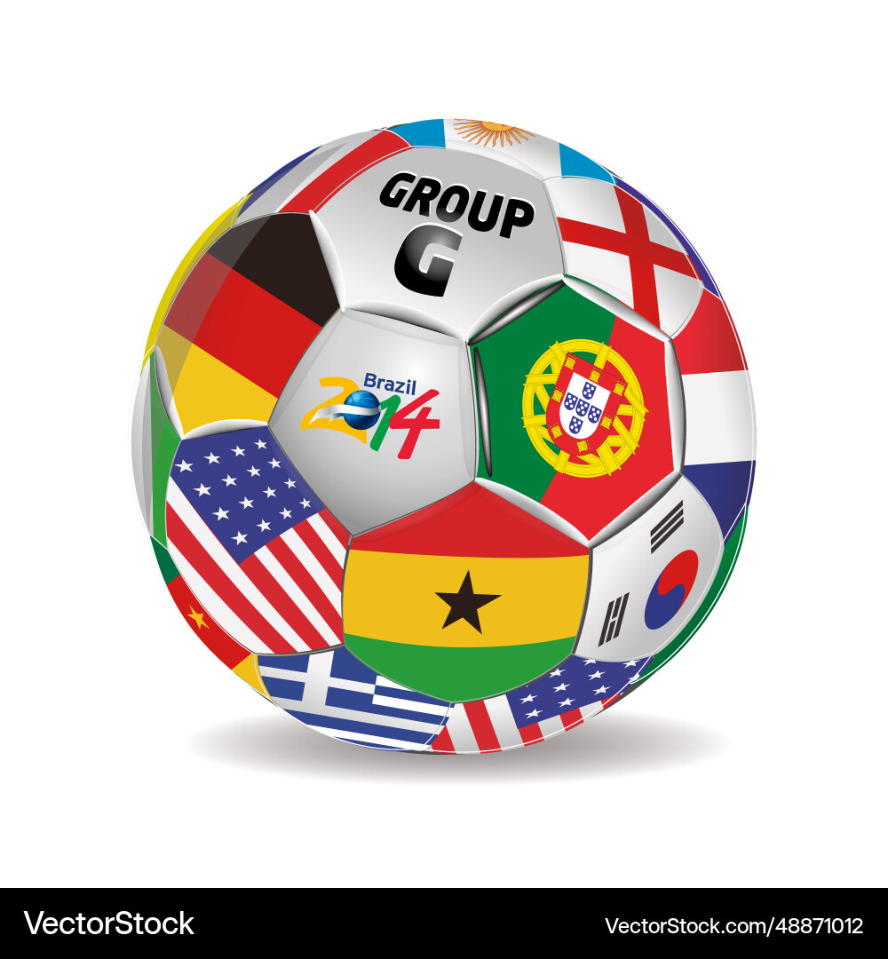 Group g teams football Royalty Free Vector Image